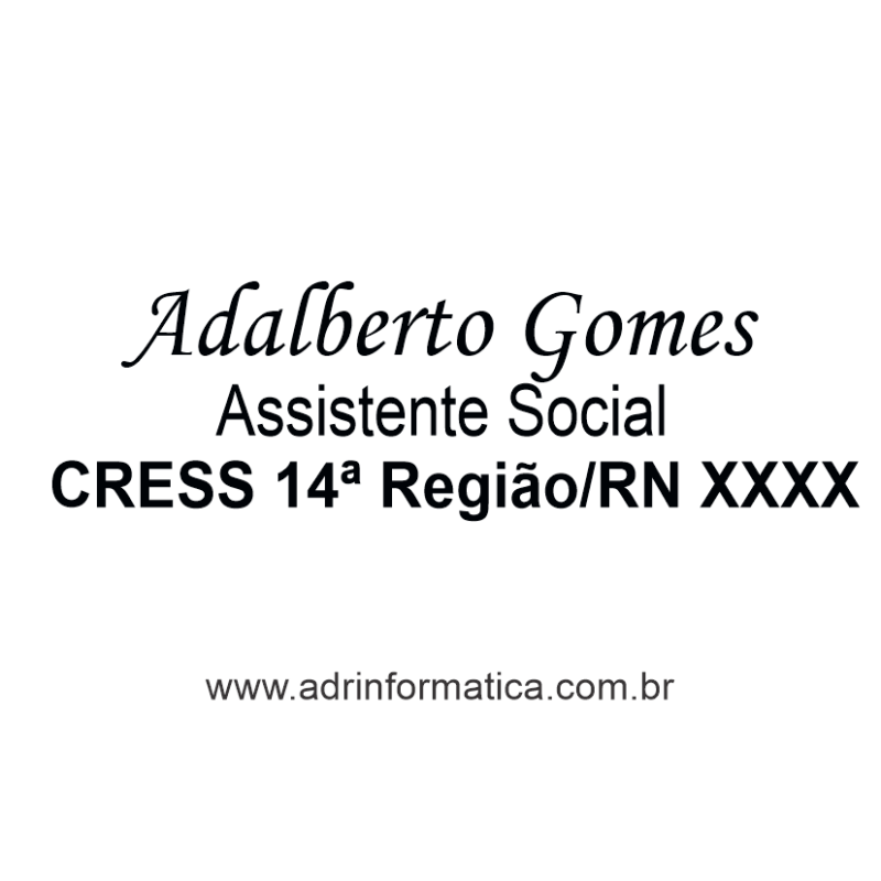 Carimbo De Assistente Social - RETOEDU
